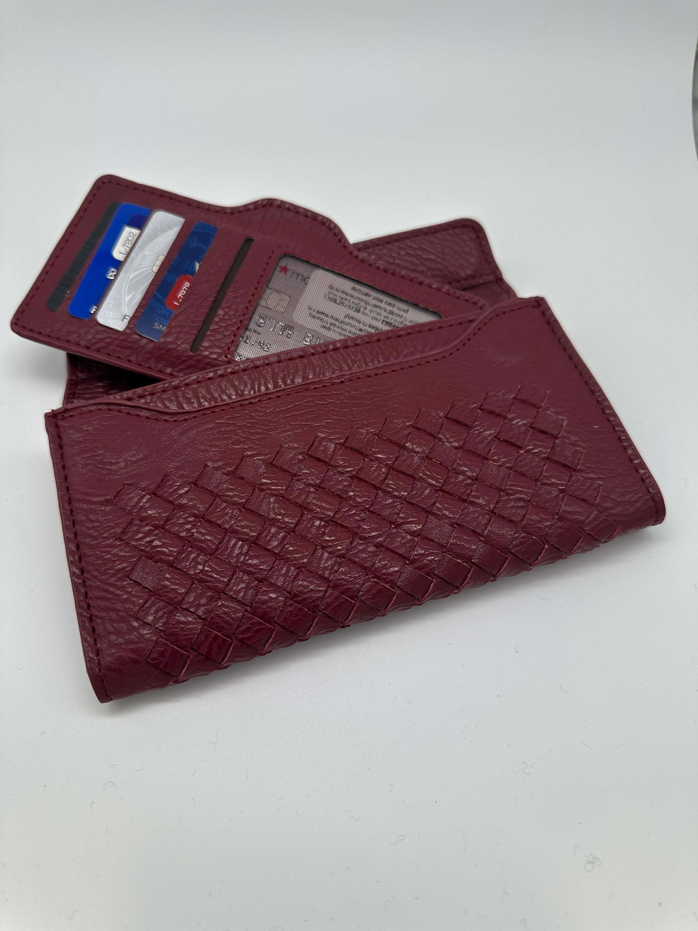 Handwoven Leather Card Holder Wallet - Etsy