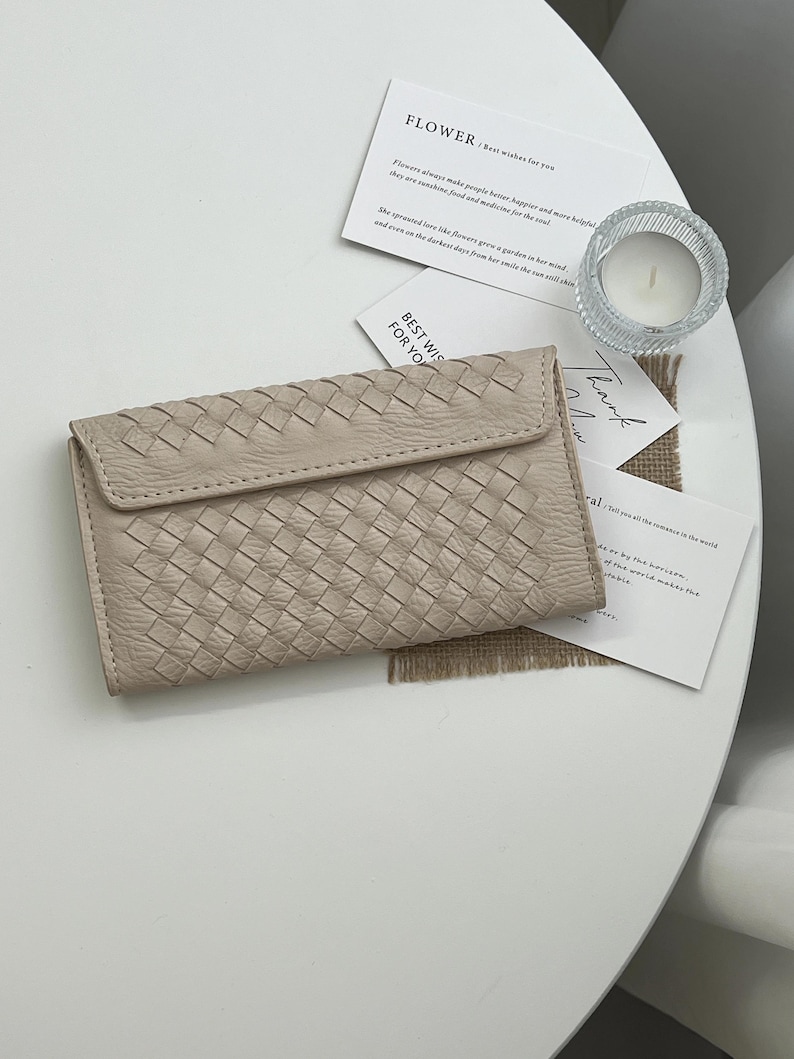 Handwoven Leather Card Holder Wallet - Etsy