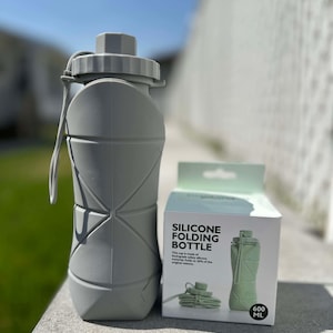 Foldable, Collapsible & Reusable Water Bottle - Etsy