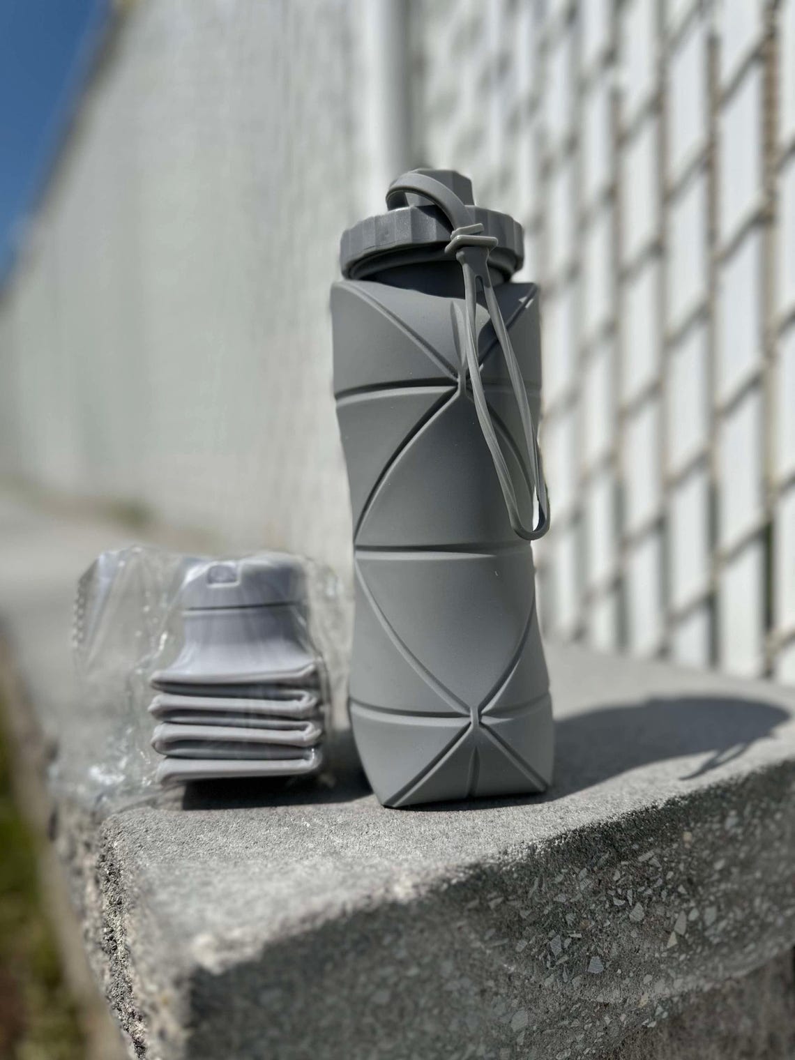 Foldable, Collapsible & Reusable Water Bottle - Etsy