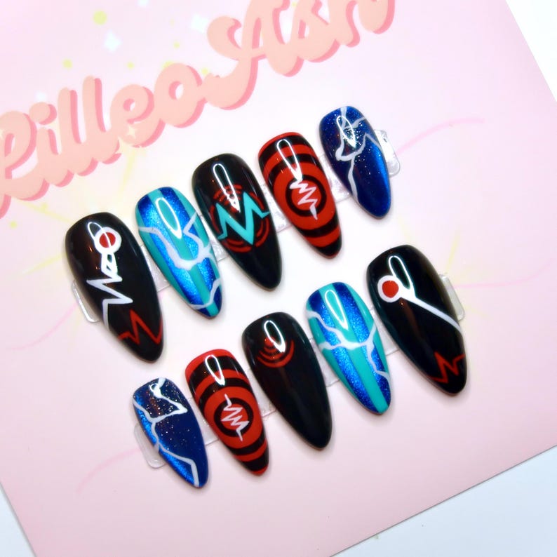 Trust Us | Vox Hazbin Hotel Inspired Press-on Nails | Hand Painted Full ...