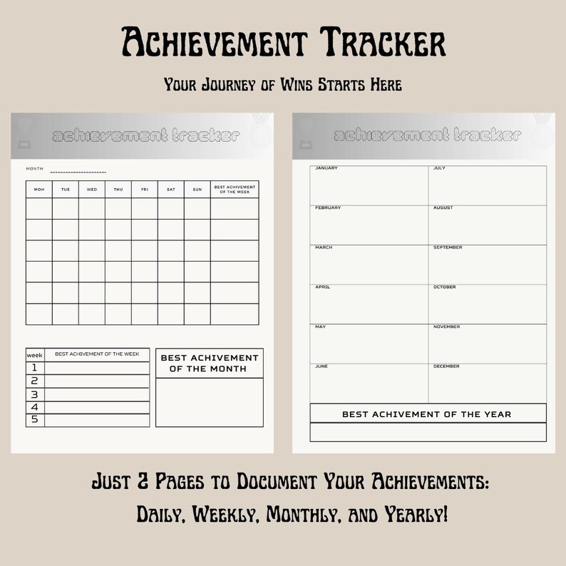Best ACHIEVEMENT TRACKER. Track Your Wins and Reach Your Goals! Only 2 ...
