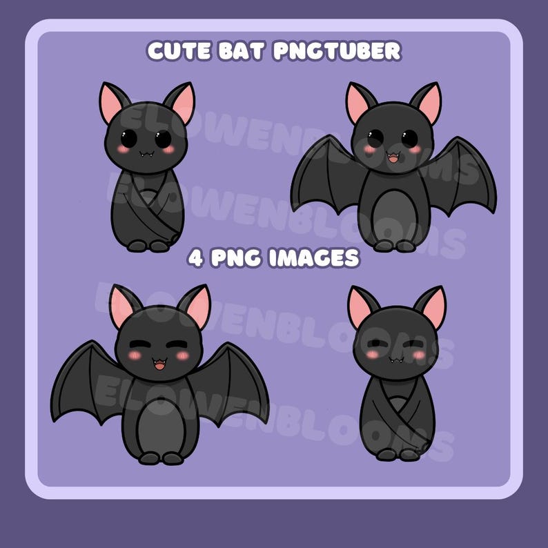 Cute Bat Pngtuber, Twitch, Halloween, Streaming, Stream, Streamer ...