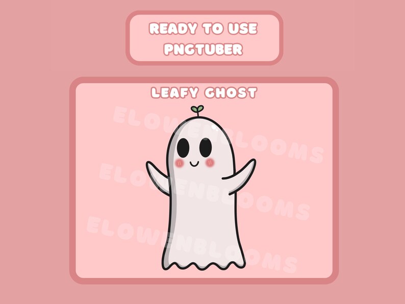 Leafy Ghost Pngtuber Twitch, Halloween, Ghosty, Sprout, Streaming ...