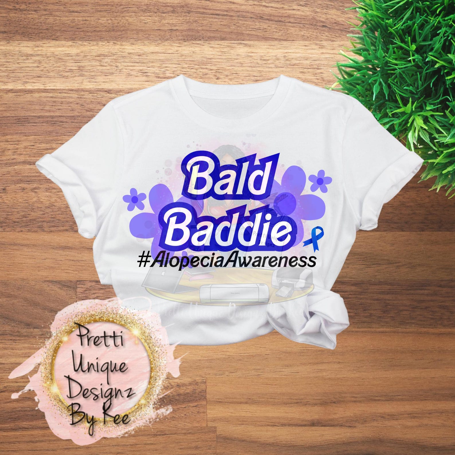 Bald Baddie, Alopecia Awareness PNG, Alopecia Warrior, Alopecia ...
