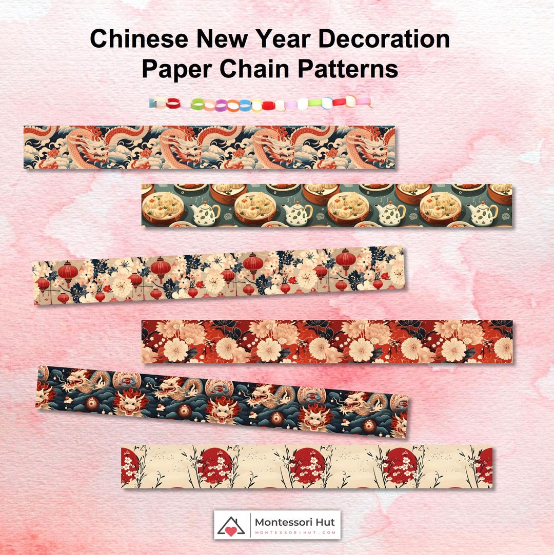 Lunar New Year Paper Chain Patterns Decorations | Kids Activities ...