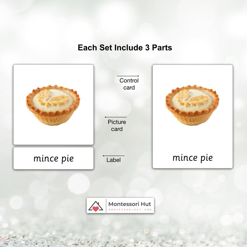 20 Christmas Traditions - Montessori Cards • Flash Cards • Three Part ...