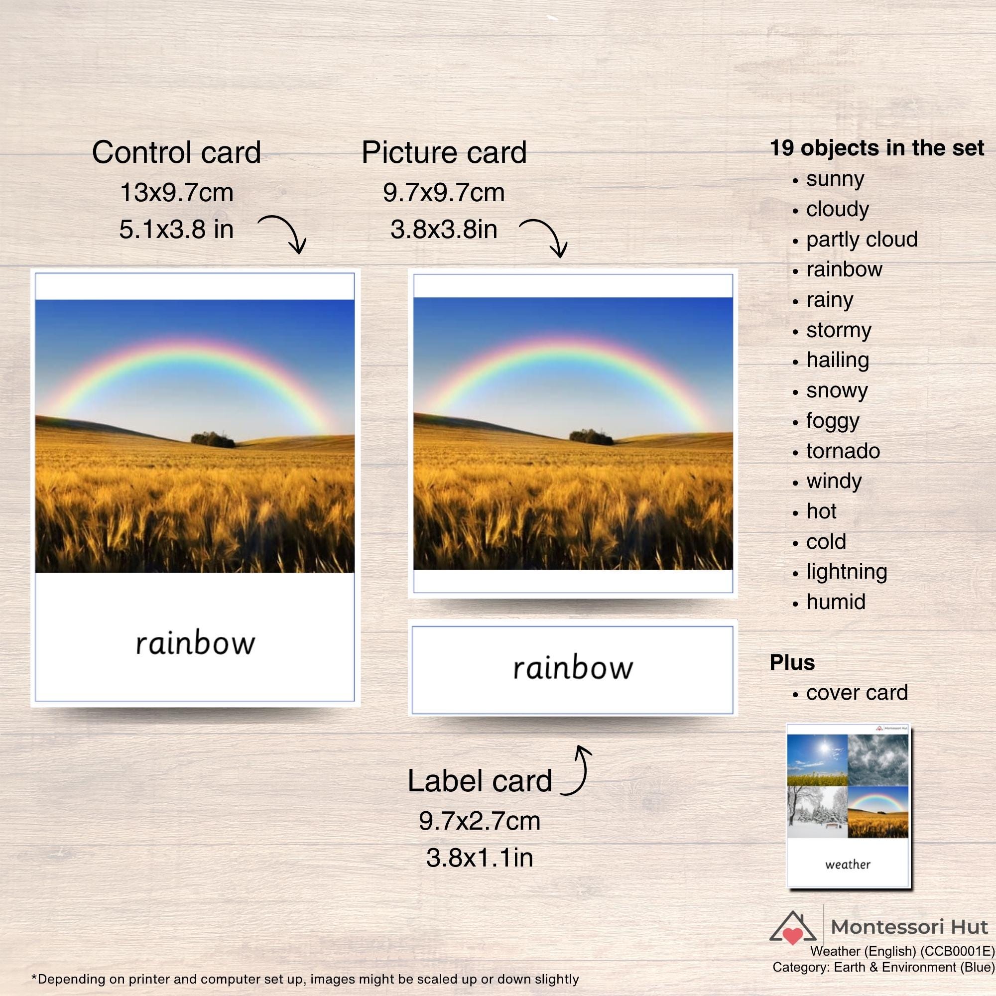 15 Weather Montessori 3 Part Cards|nomenclature Cards|pdf Educational ...