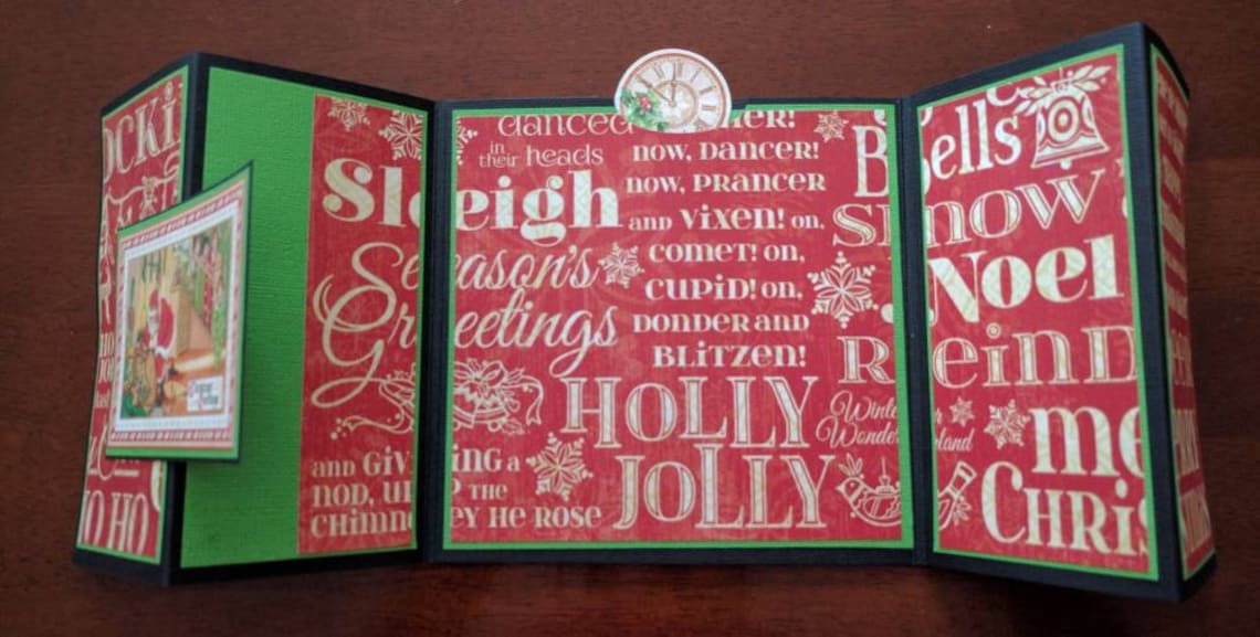 Folding Christmas Card | Etsy