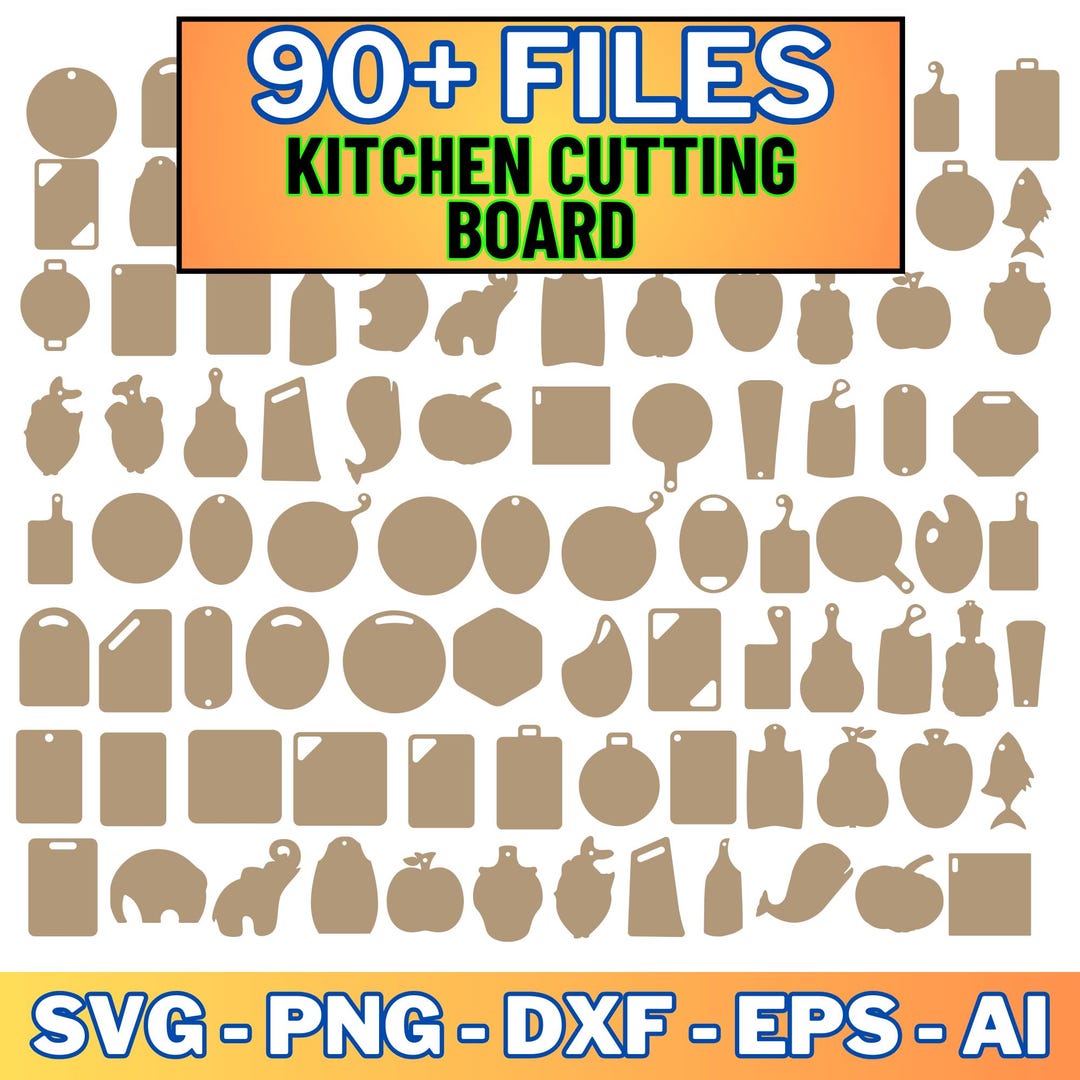 Cutting Board SVG Bundle: Cheese Board Laser Cut File (digital Download ...