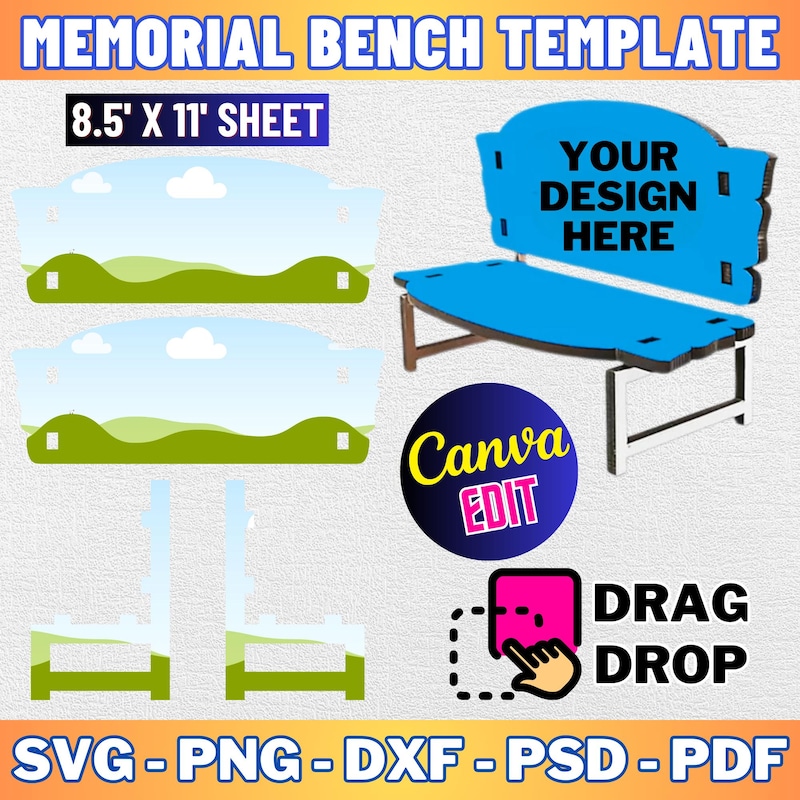 Grave Bench Template - Etsy