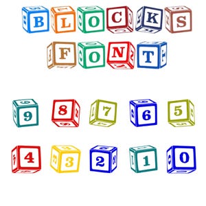 Toy Blocks Font SVG: Alphabet Clipart, Cut Files (digital Download) - Etsy