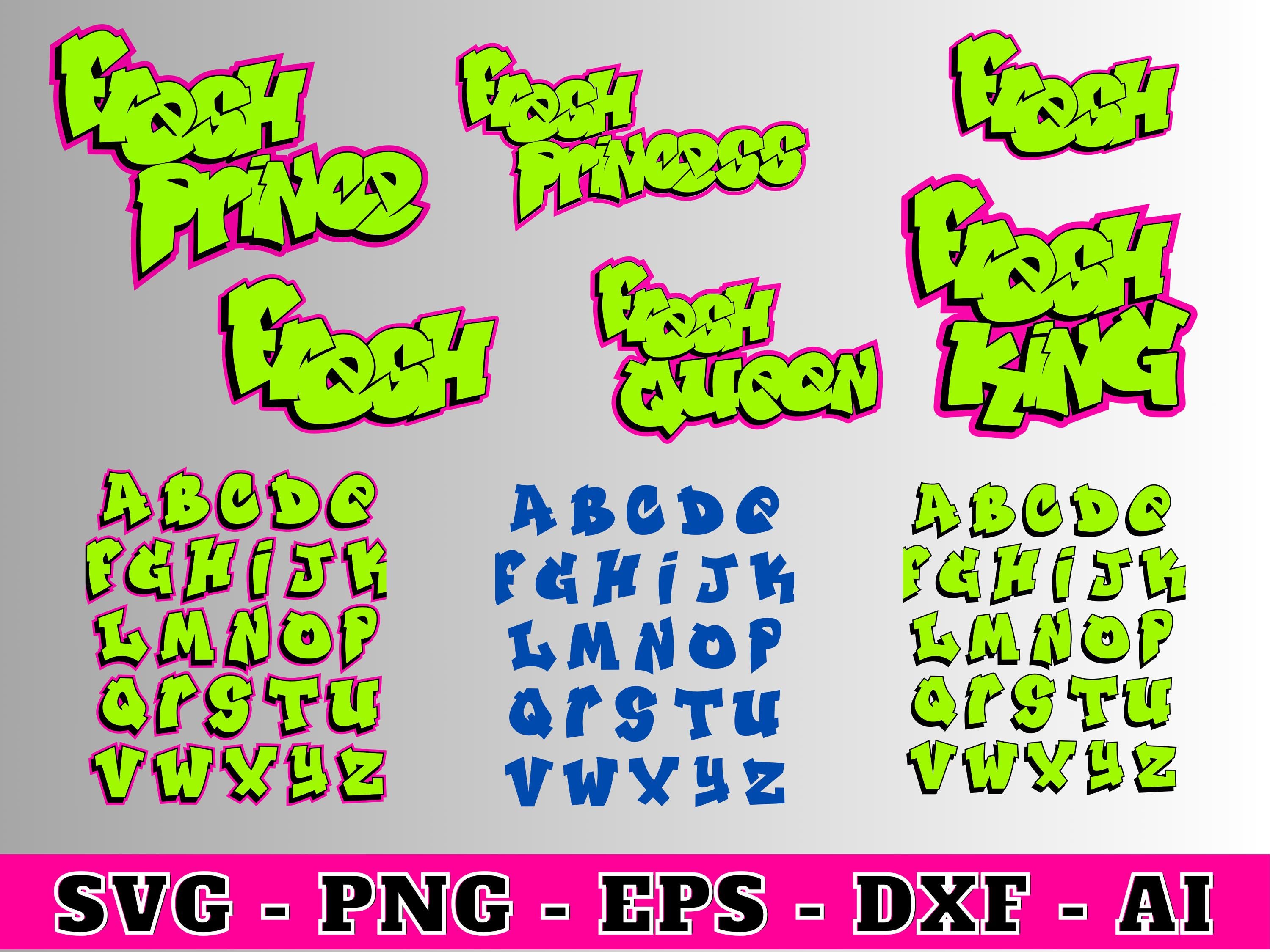 Fresh Prince SVG Fonts: Alphabet & Clip Art (digital Download) - Etsy