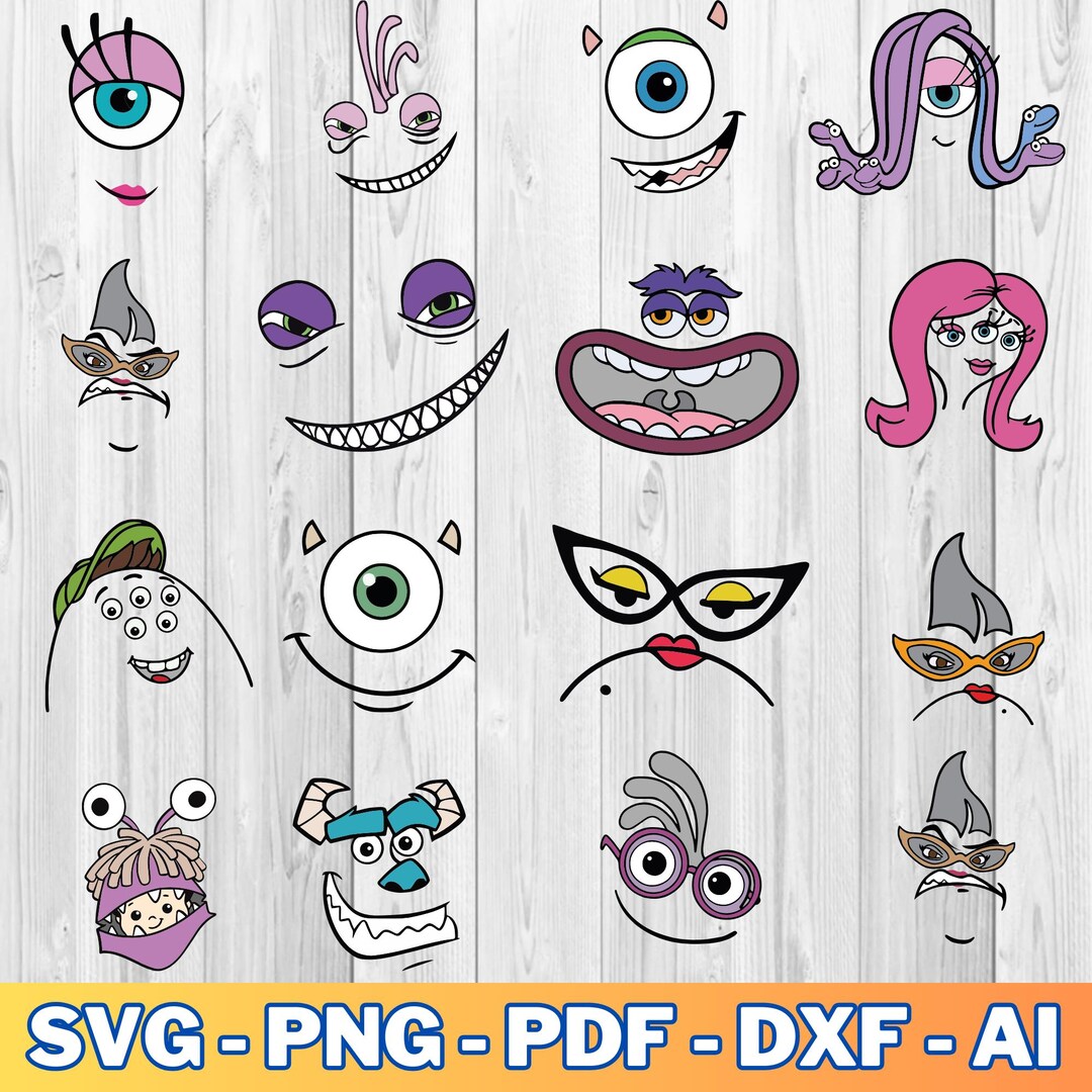 Monsters Inc. SVG Bundle: Cartoon Clipart (digital Download) - Etsy