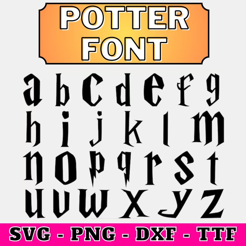 Wizard Font SVG: Potter Style Alphabet Letters (digital Download) - Etsy