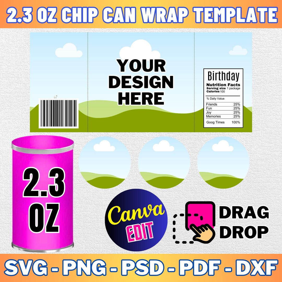Pringles 2.3 Oz Labels Template, Pringles Template, Pringles Labels ...