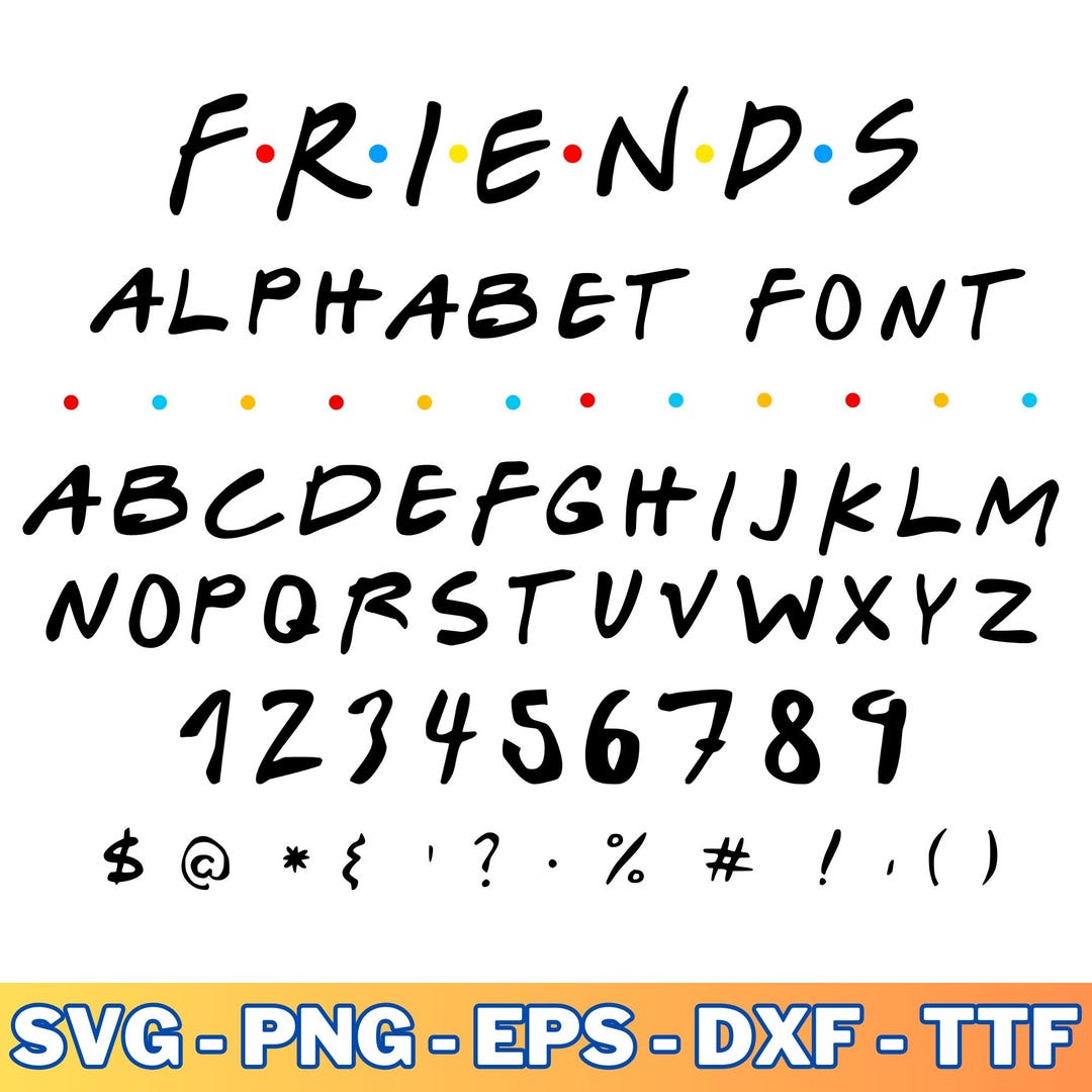 Friends Font SVG for Cricut & Procreate (digital Download) - Etsy