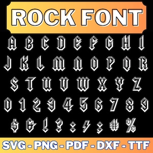 Rock Font, Hard Rock Font, Heavy Metal Font, Music Font, Metal Font ...