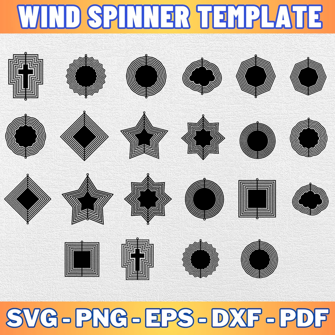 Wind Spinner Template: DIY Sublimation SVG (digital Download) - Etsy
