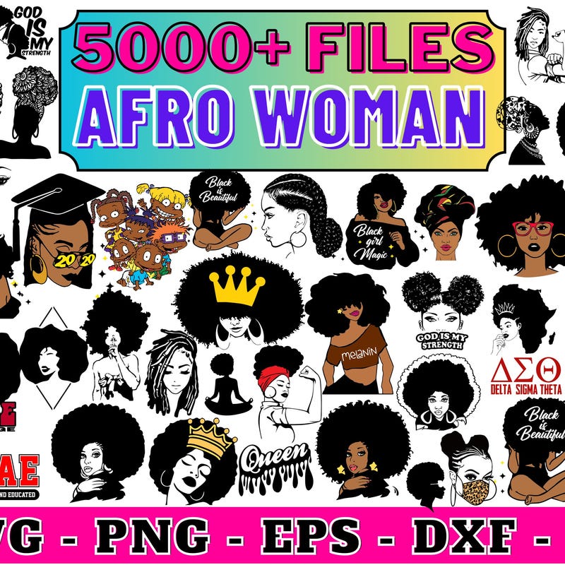 Afro Svg - Etsy