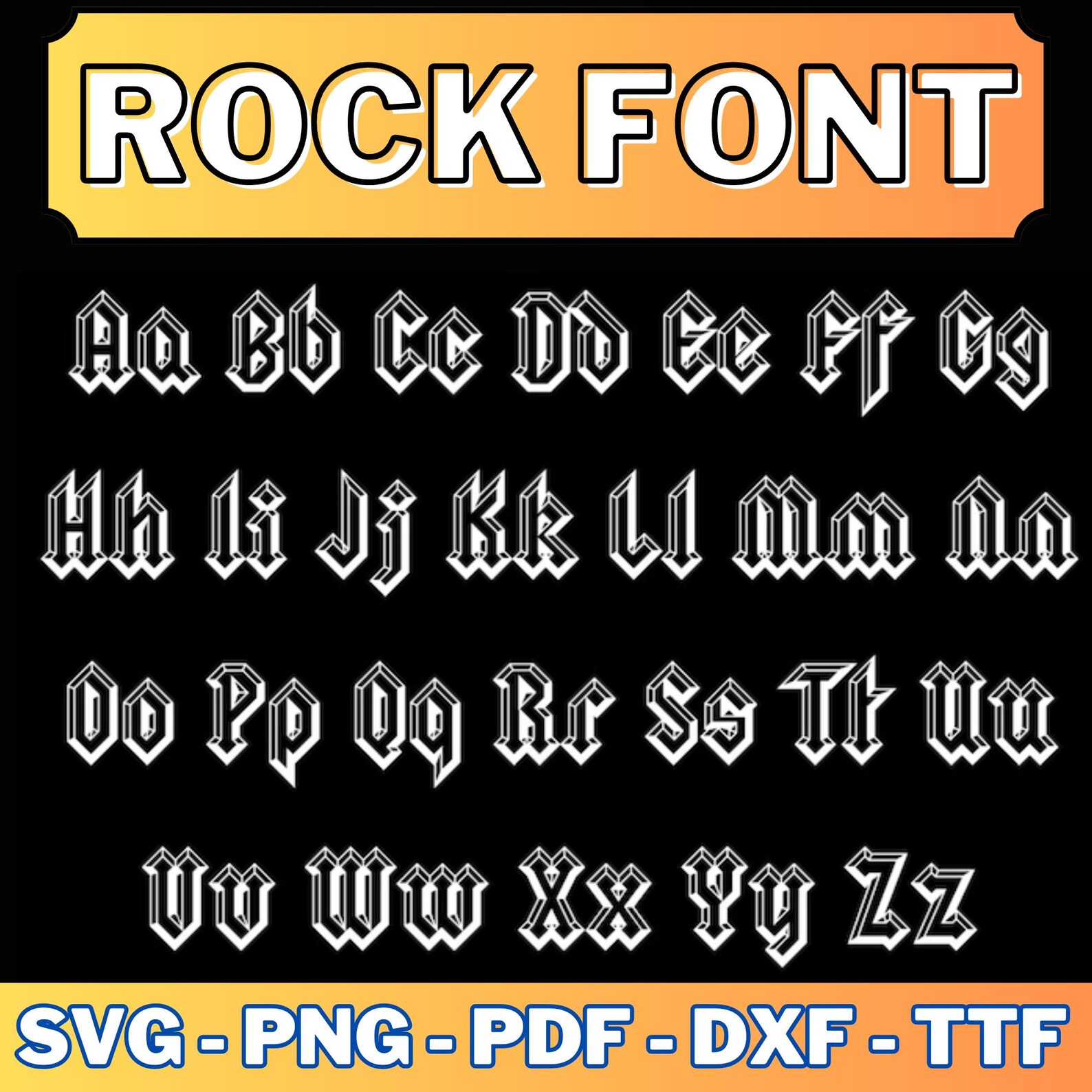 Rock Font, Hard Rock Font, Heavy Metal Font, Music Font, Metal Font ...