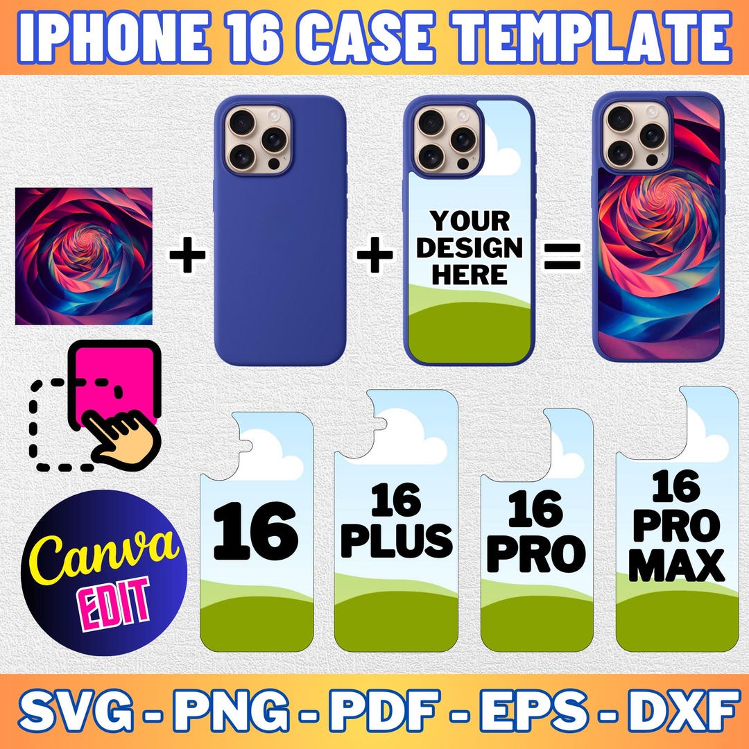 IPhone 16 Case Templates, Phone Case Template, iPhone Case Template ...
