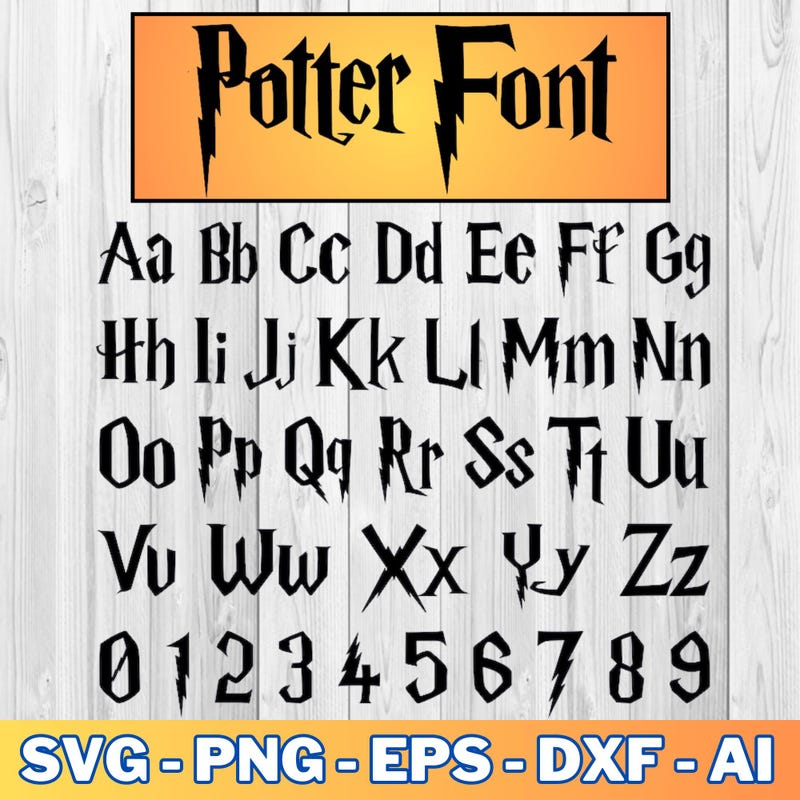 Potter Font Cricut - Etsy
