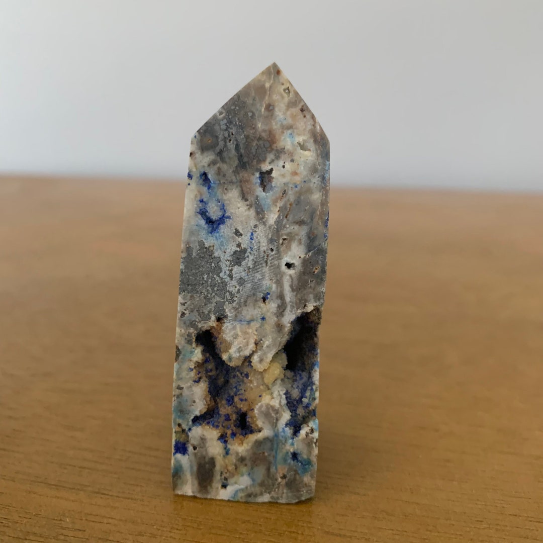 Azurite Tower / Azurite in Matrix Polished Tower - Etsy