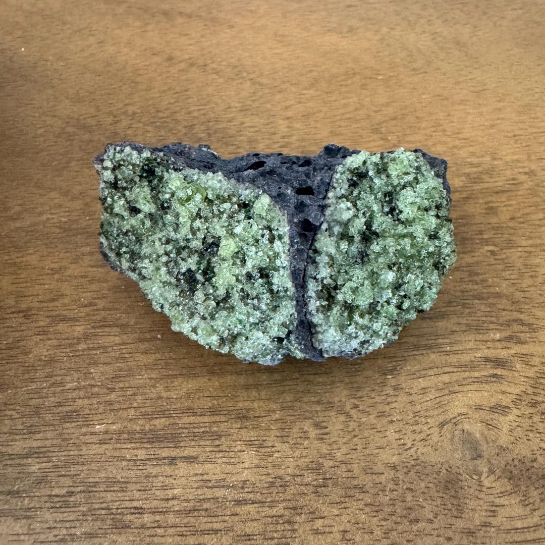 Olivine in Basalt / Rough Peridot in Matrix - Etsy