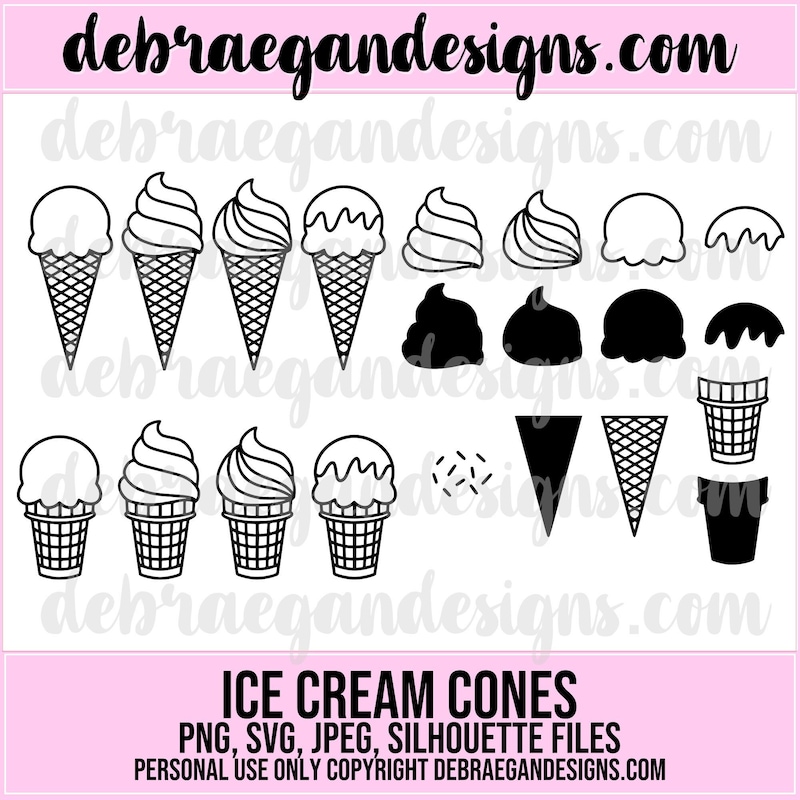Ice Cream Cone Svg Layers - Etsy