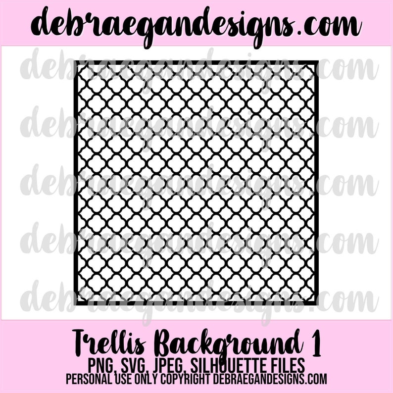 Trellis Background 1 Cut File - SVG, PNG, JPEG, Studio 3 - Silhouette ...