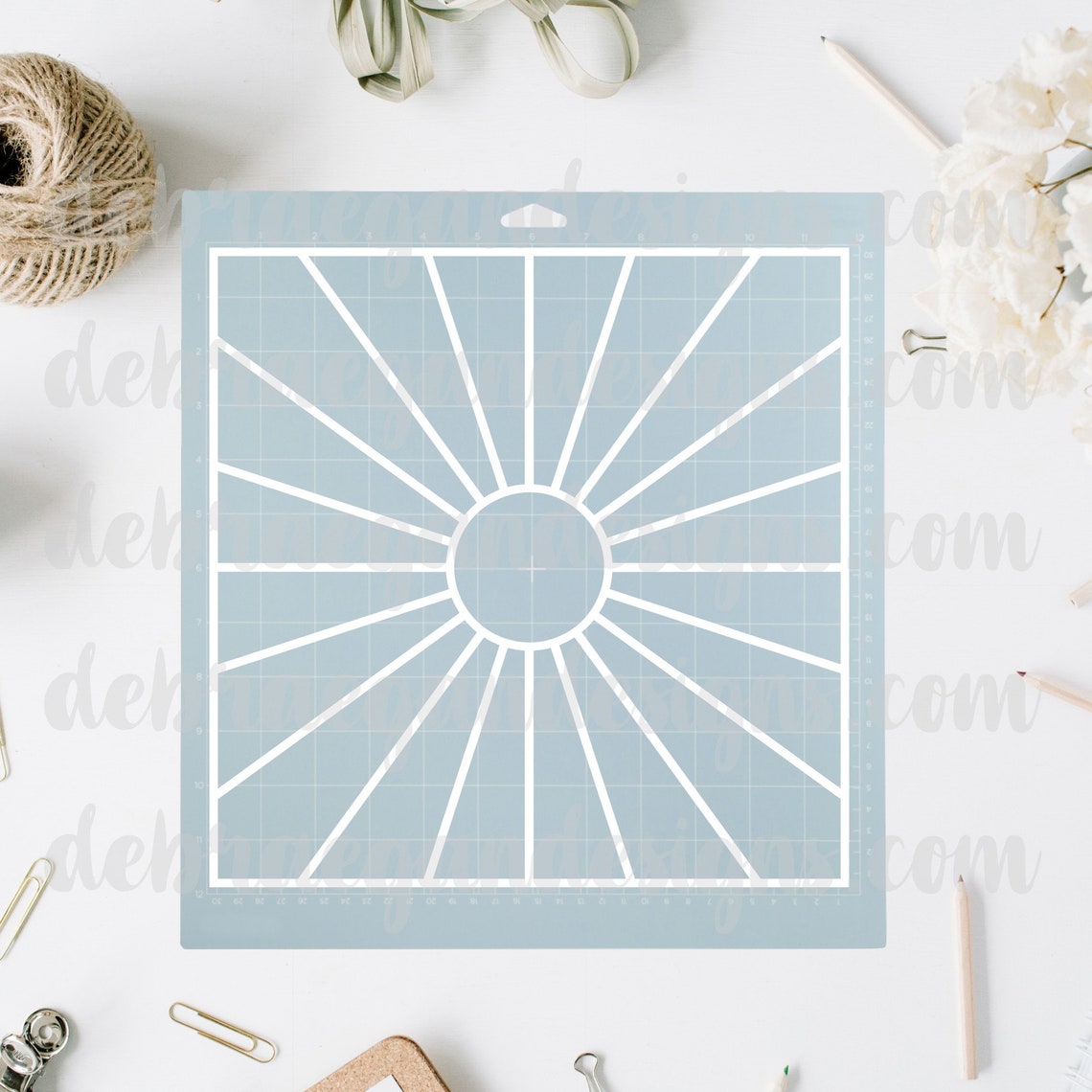 Sunburst 1 Digital Cut File - 12x12- SVG, PNG, JPEG - Silhouette Cameo ...