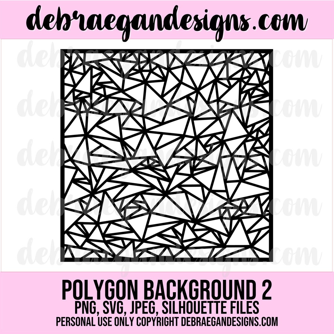 12x12 Polygon Background #2 - SVG, PNG - Background Cut File, Stencil ...