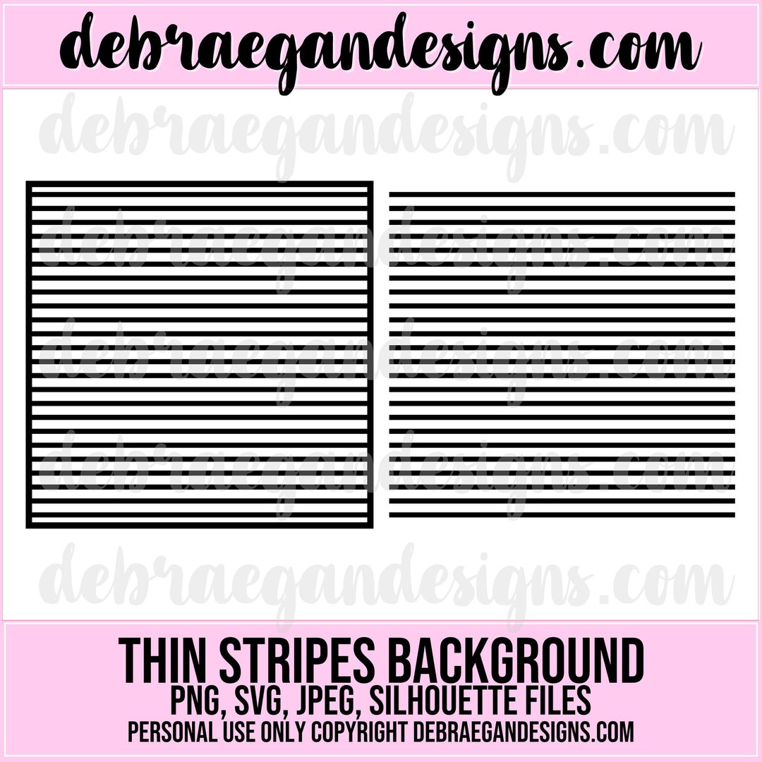 Thin Stripes Background Cut File - 2 Styles - SVG, PNG, JPEG ...