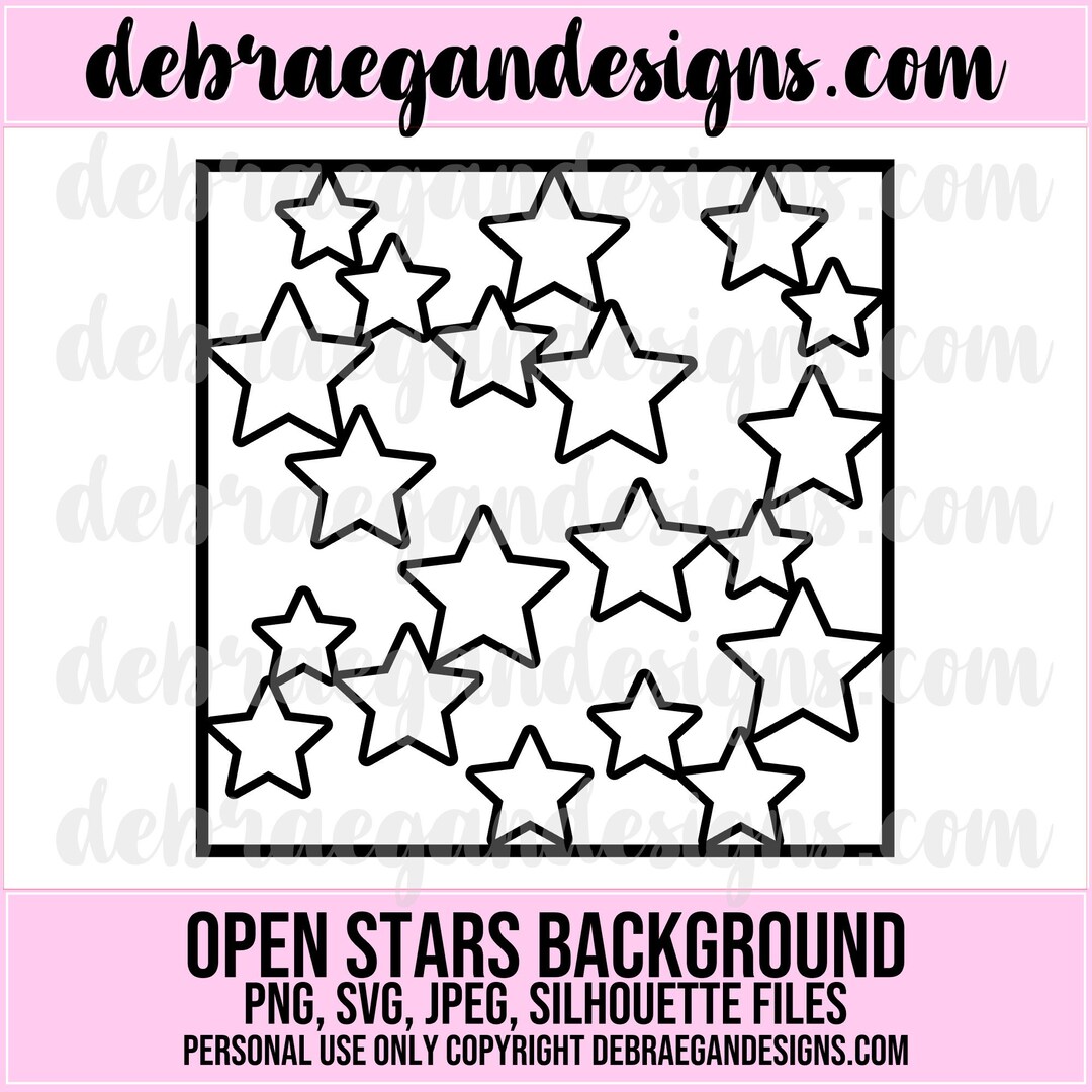 Open Stars Background Cut File - SVG, PNG, JPEG - Silhouette Cameo ...