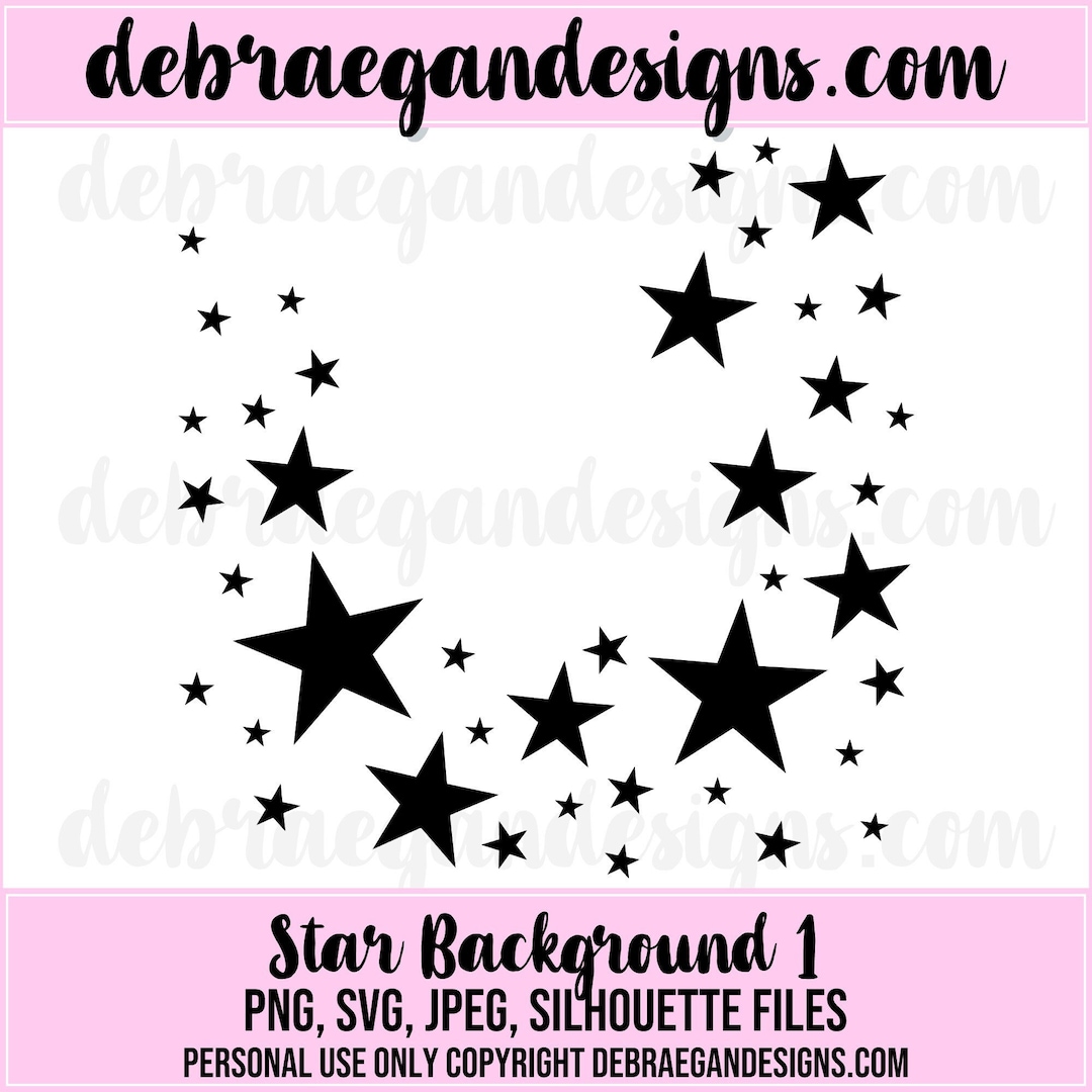 Star Background 1 Cut File. SVG, PNG, JPEG - Silhouette Cameo, Cricut ...