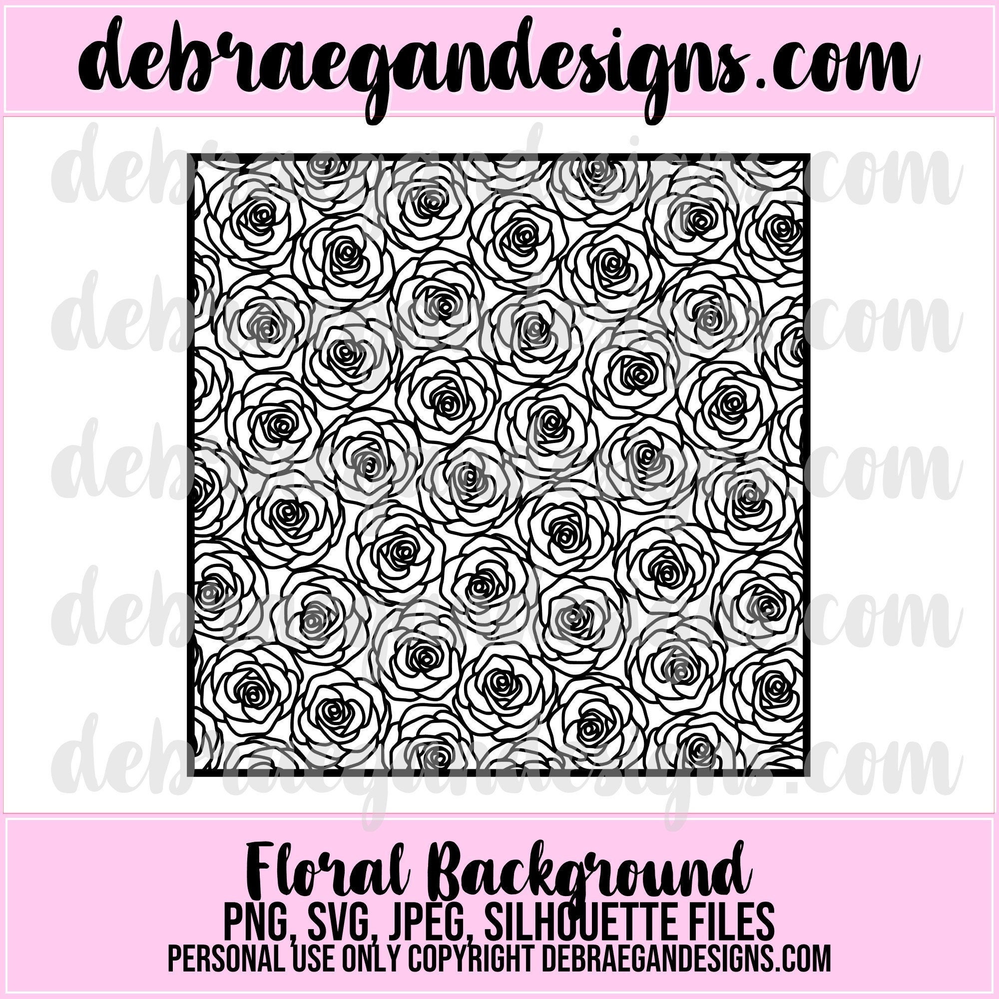 Floral Background Cut File SVG, PNG, JPEG, Studio 3 Silhouette Cameo ...