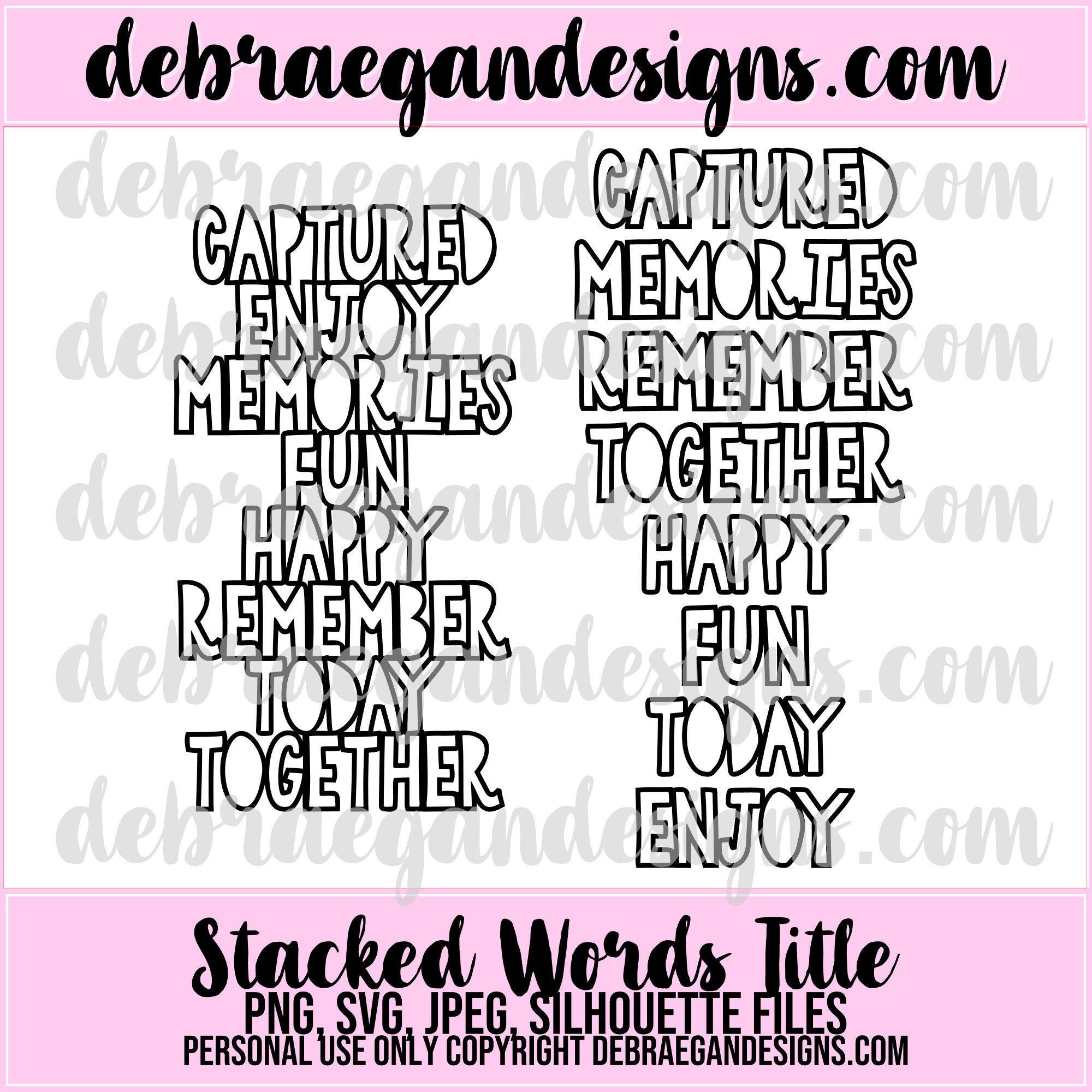 Stacked Words Title Cut File - SVG, PNG, JPEG, Studio 3 - Silhouette ...