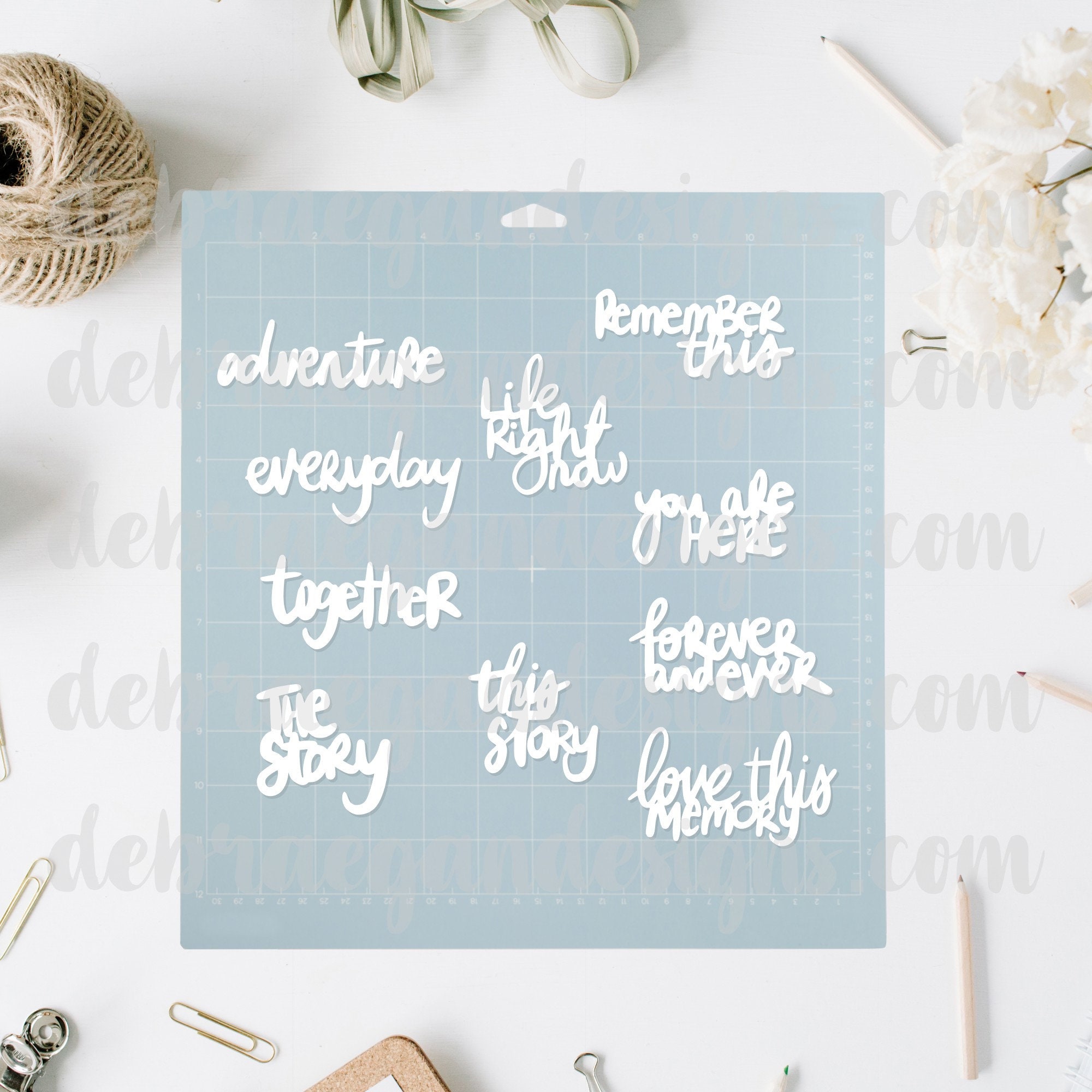 Handwritten Titles Digital Cut File - SVG, PNG, JPEG - Silhouette Cameo ...