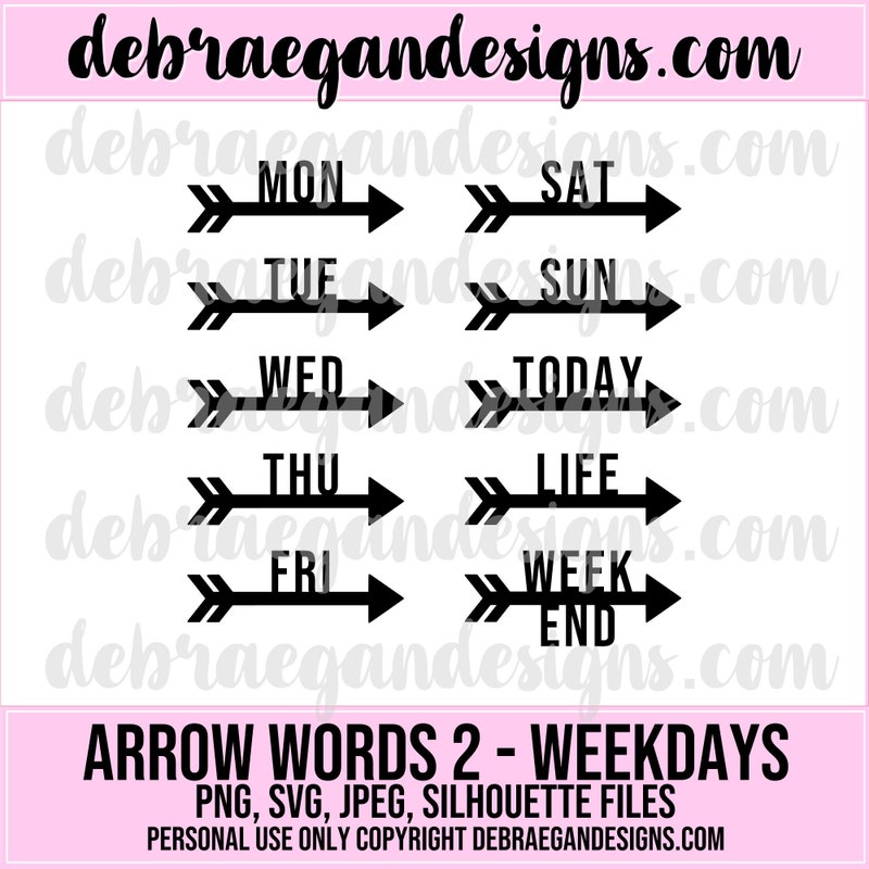 Arrow Words Svg - Etsy
