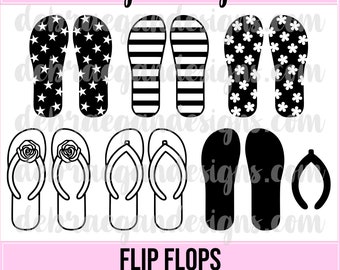 Flip Flops SVG Cut File for Cricut Flip Flop Clipart - Etsy