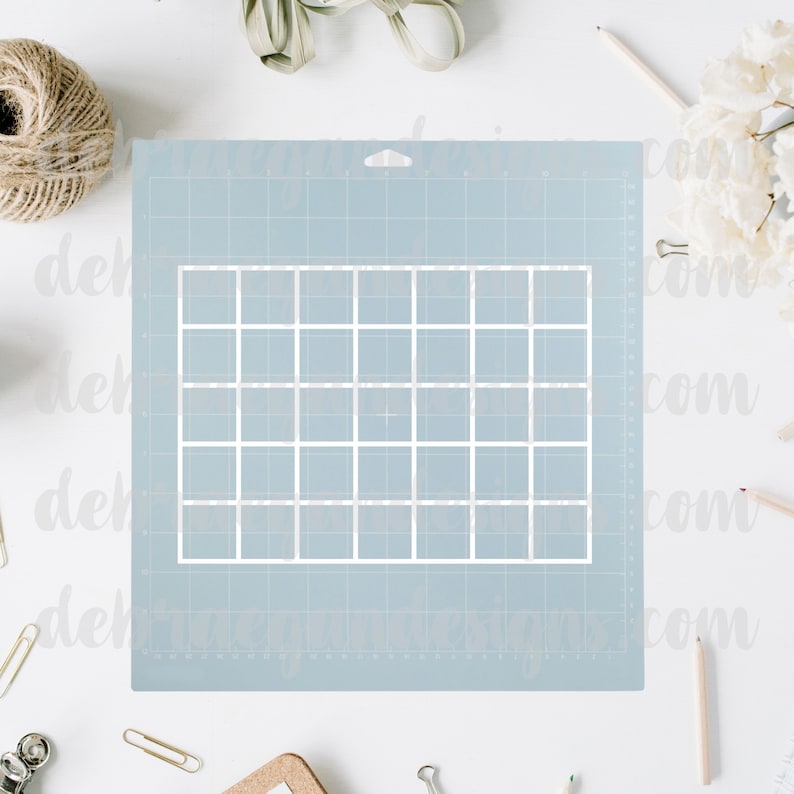 Calendar Month Grid and Months Titles Digital Cut File - 2 Styles- SVG ...
