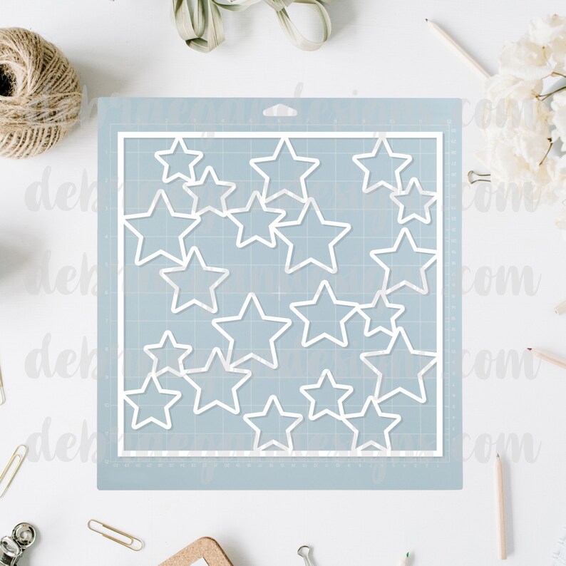 Open Stars Background Cut File - SVG, PNG, JPEG - Silhouette Cameo ...