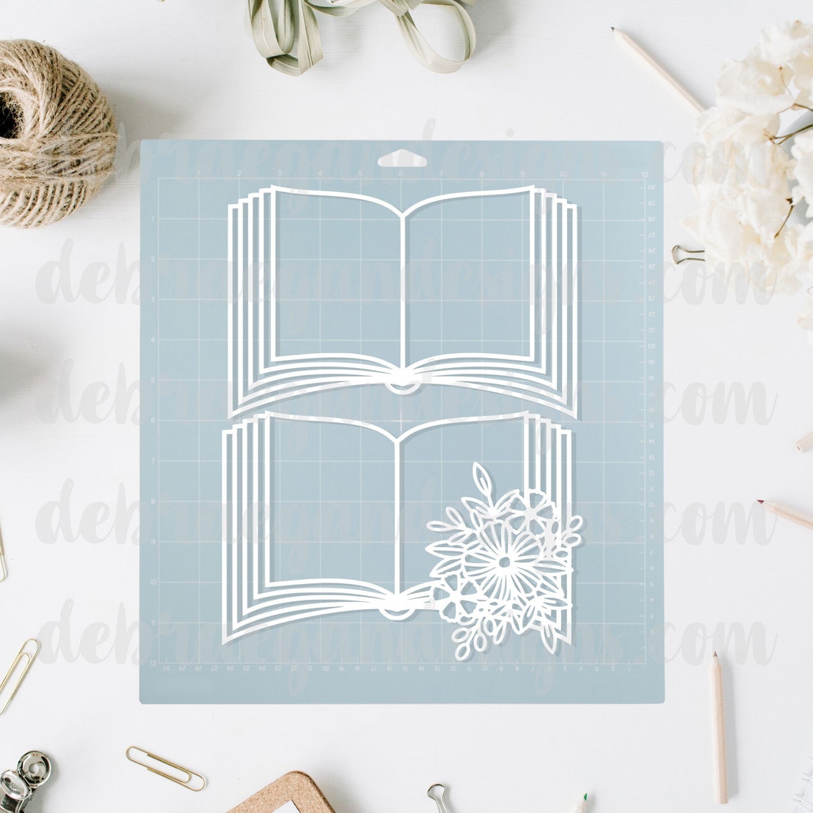Open Book- 2 Styles - SVG, PNG, JPEG - Silhouette Cameo, Cricut - Cut ...