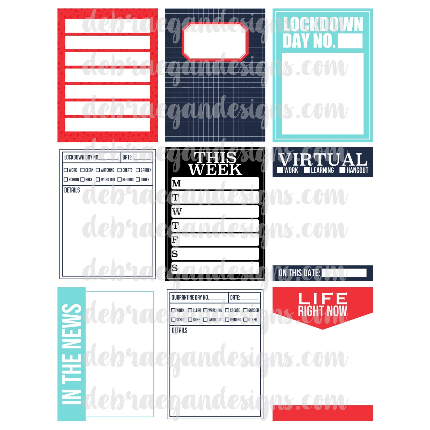 18 Digital/printable 3x4 Covid Pocket Page Cards - Scrapbooking ...
