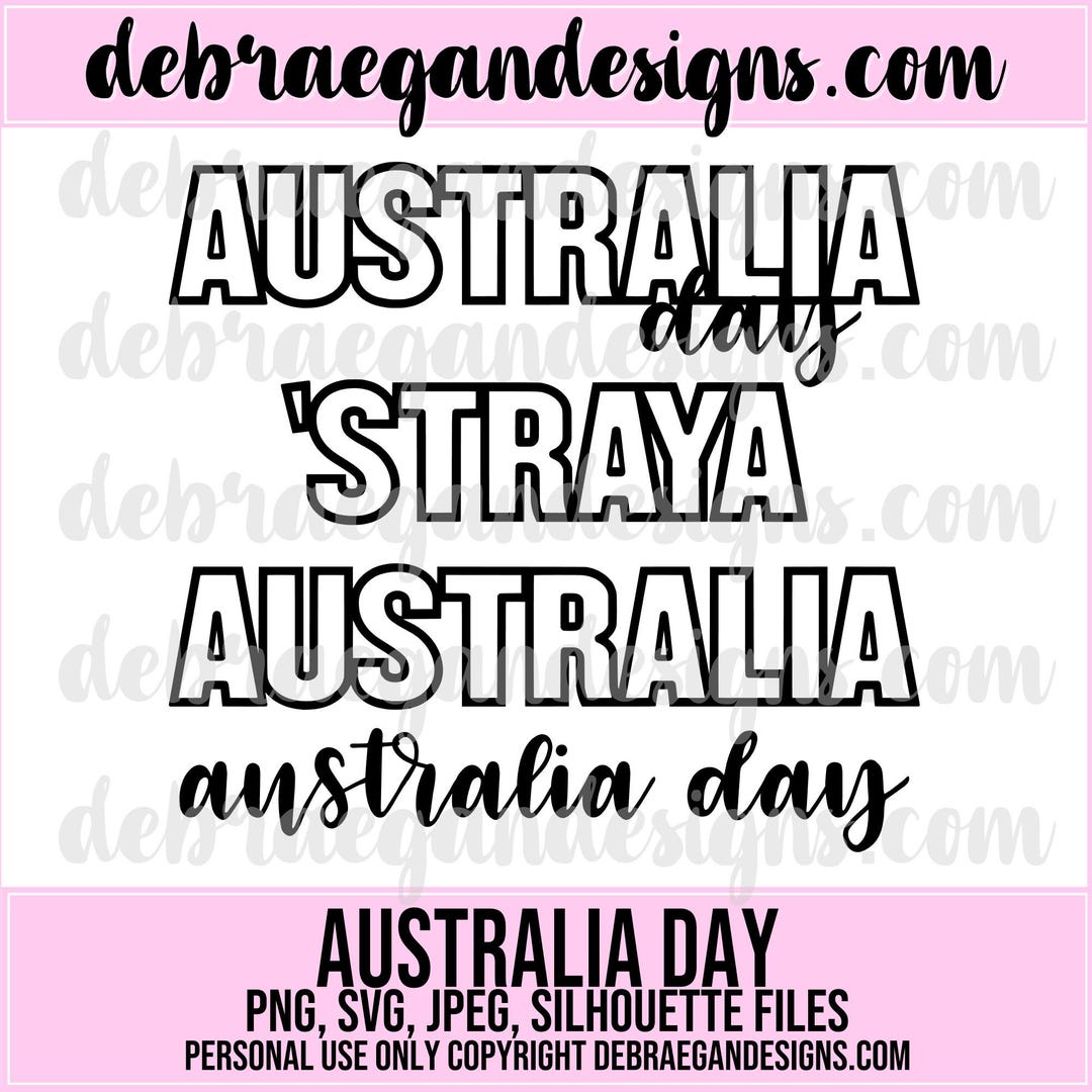 Australia Day Digital Cut File- SVG, PNG, JPEG - Cricut, Cameo ...