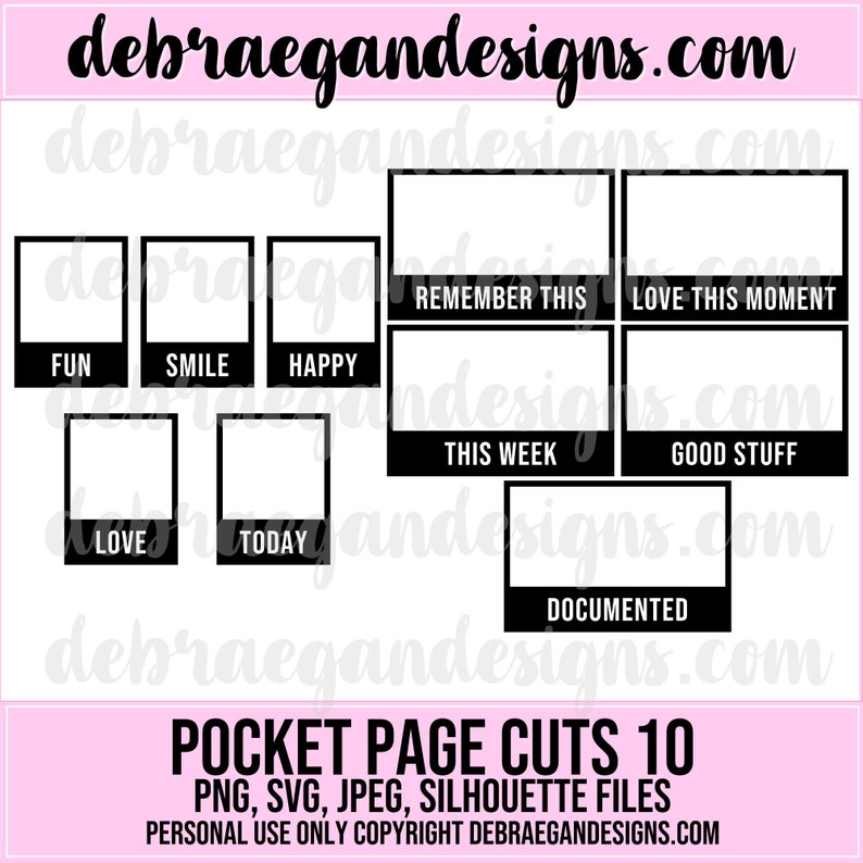 Pocket Page Cuts #10 Digital Cut File - 3x4 and 4x6 - SVG, PNG, JPEG ...