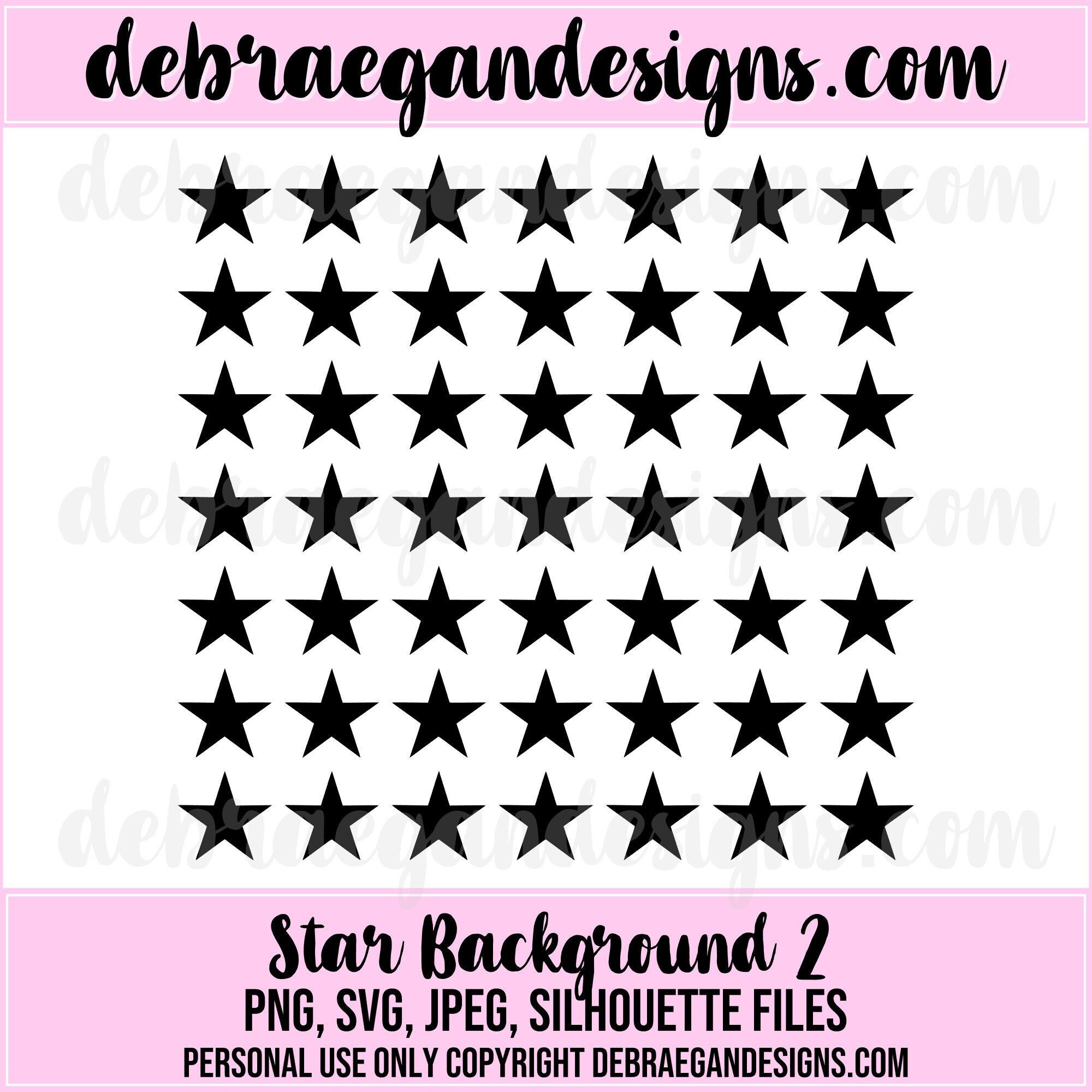 Star Background 2 Cut File. SVG, PNG, JPEG - Silhouette Cameo, Cricut ...