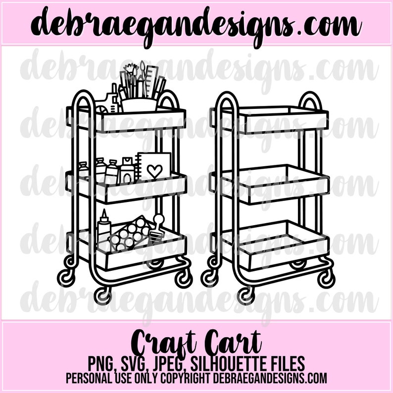 Craft Bundle - 4 Assorted Craft Cut Files- Craft Cart, Bag, Cutting ...