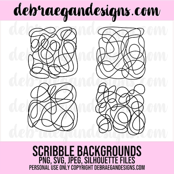 Scribble Svg - Etsy